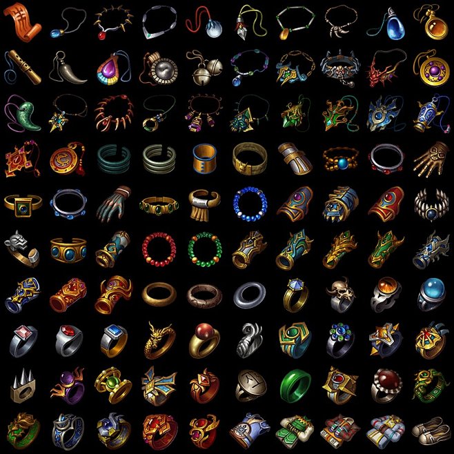 武侠仙侠风格 素材 UI 装备衣服首饰 ICON 神奇游戏装备道具图标