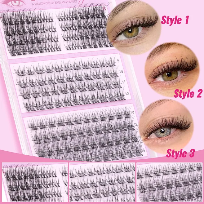 Amazon.com: Natural Lash Clusters 6 Styles Eyelash Clusters Wispy ...