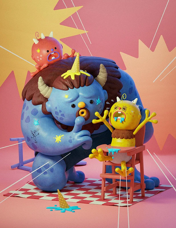 The Monster Project 2021 : Kids draw monsters. Professional artists ...