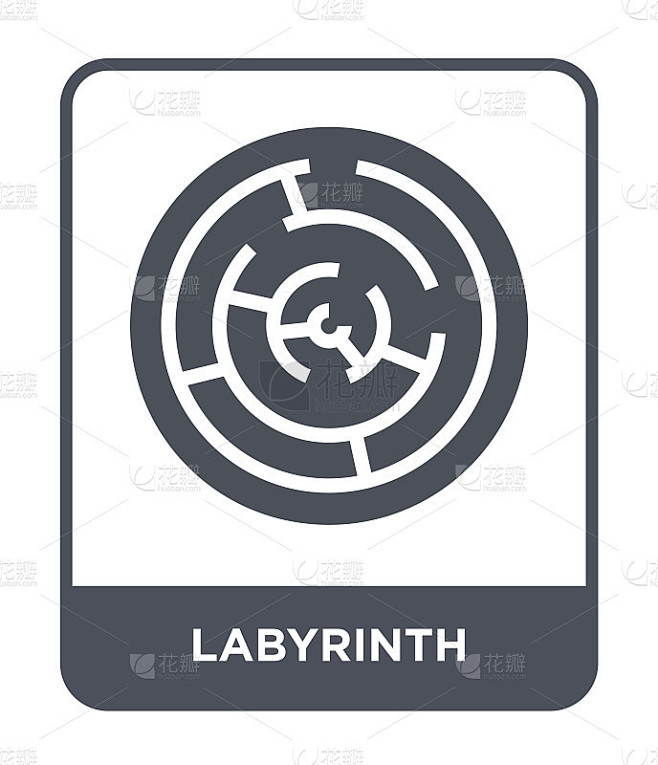 labyrinth icon vector on white background, labyrin