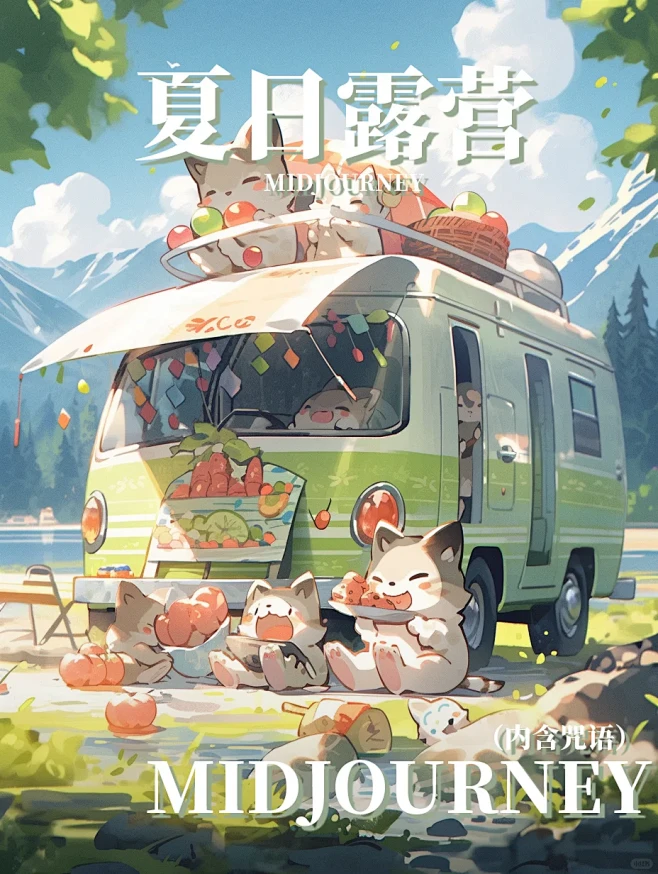 AIGC|Midjourney|夏日露营-花瓣网