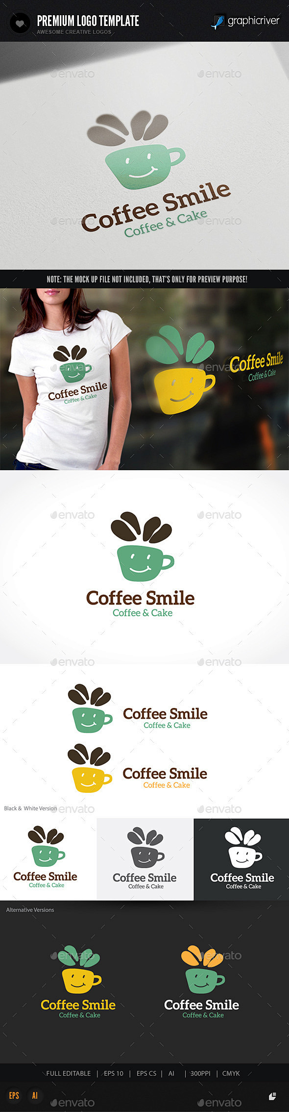咖啡的标志——食品标志模板Coffee Logo - Food Logo Templates面包,蛋糕,咖啡,咖啡豆,咖啡豆子、公司法人,杯 ...