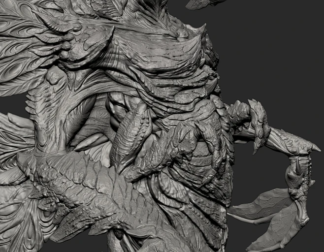 Creature Grey Sculpture-花瓣网