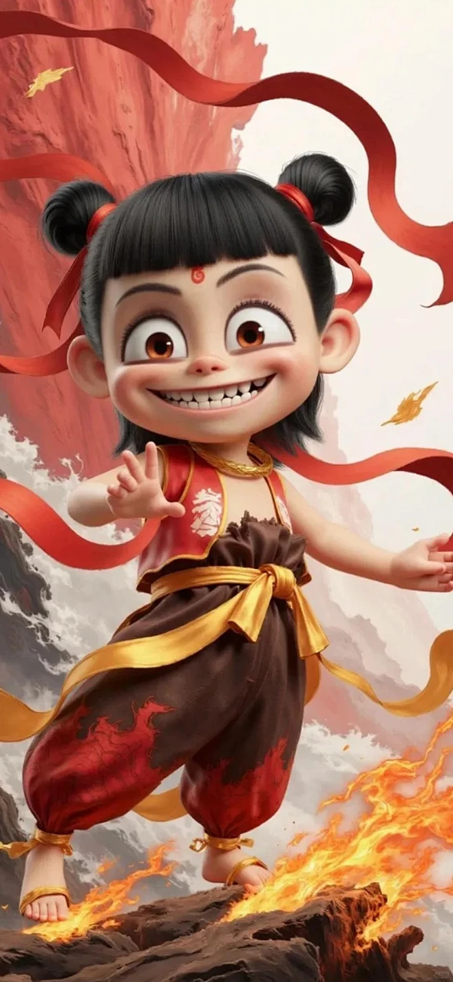 哪吒闹海壁纸自取_1_小小小酷哥_来自小红书网页版-花瓣网