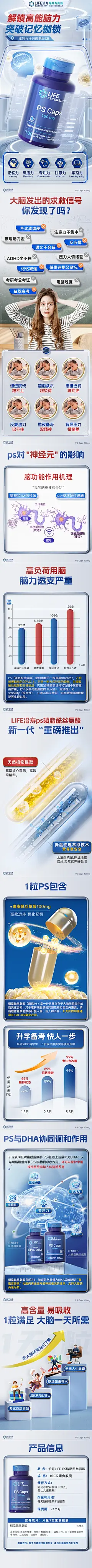 Fakiro秀利康神经酸专注成人中老年人记忆力补脑增强DHA大脑黄金-tmall-花瓣网