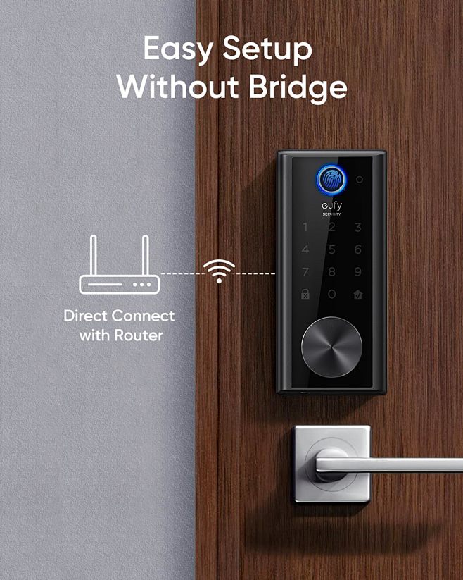 eufy Smart Lock S230 - Keyless Fingerprint Lock with Wi-Fi, Remote ...
