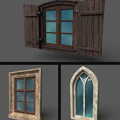 Stylized Medieval Windows-花瓣网