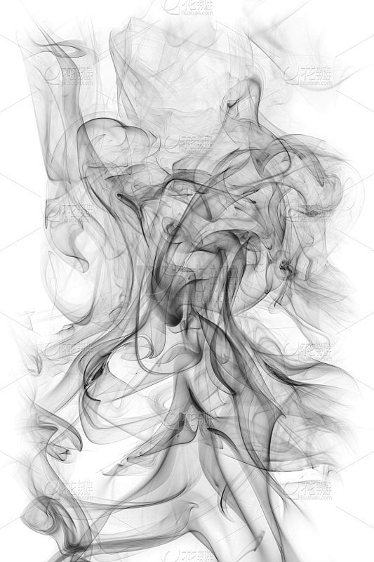 黑烟孤立在白色背景上图片_白色背景图片素材-花瓣网