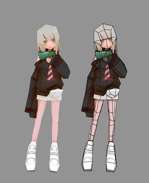 Lowpoly model created by kyu_fu-花瓣网