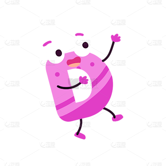 拟人风教育培训英文字母D元素