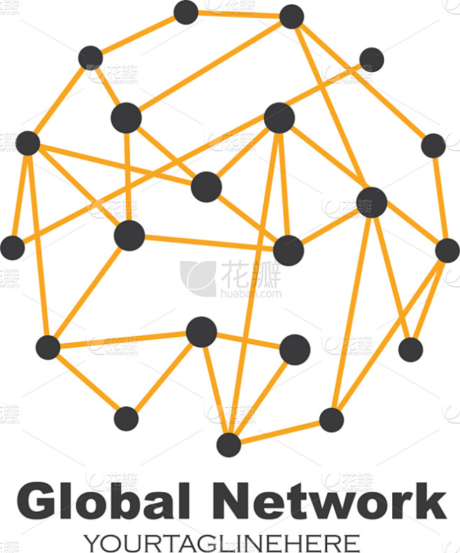global network logo icon design