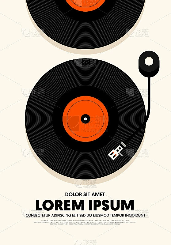 Music festival poster modern vintage retro style素材-花瓣网