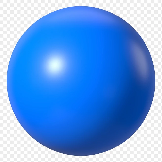 3D blue ball png geometric clipart, transparent background-花瓣网