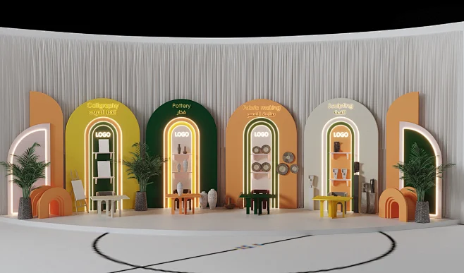 Booths design-花瓣网