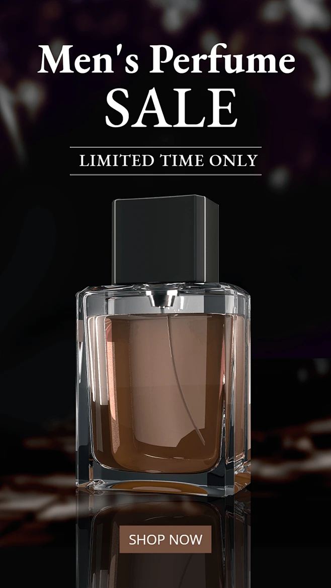 Line Element Men's Perfume Fragrance Sale Promotion Ecommerce Story素材-花瓣网