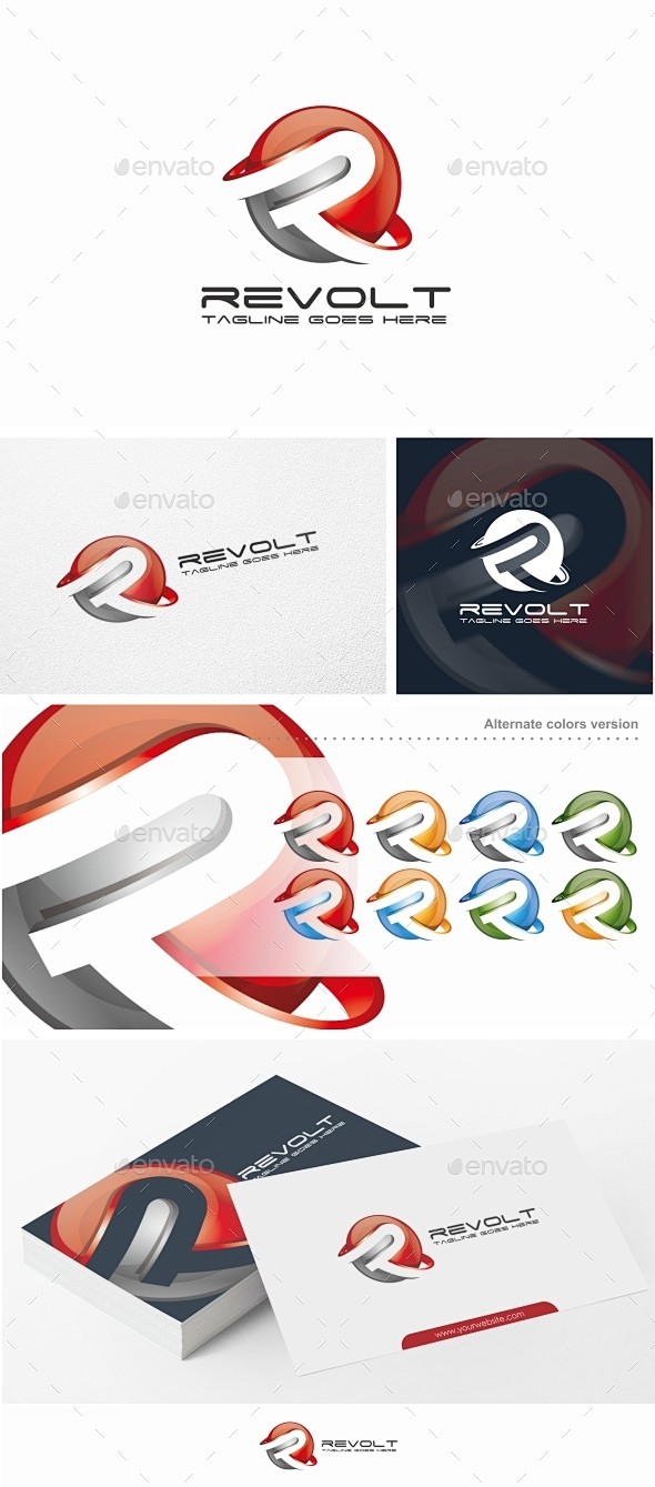 反抗/字母R -标志模板信件标志模板Revolt / Letter R - Logo Template - Letters Logo ...