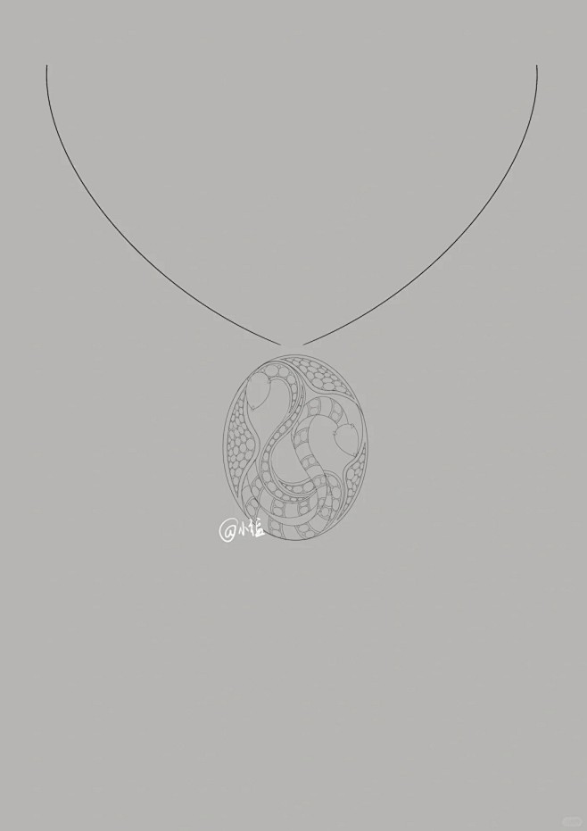 原创设计手稿｜双蛇缠绕｜线稿分享_2_设计师小福_来自小红书网页版