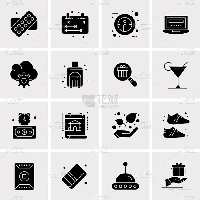 set 16 universal icons business