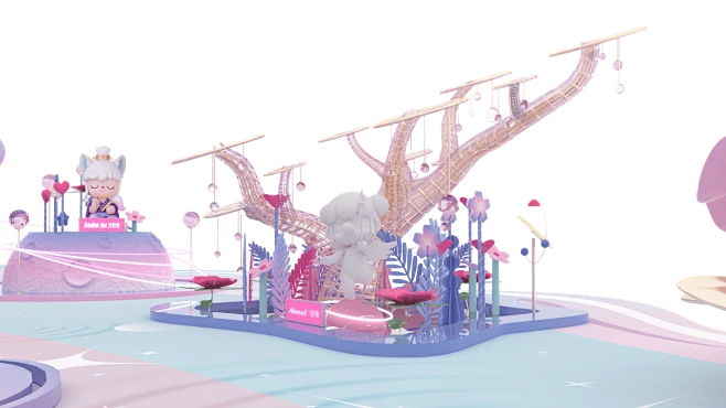 3D 3ds max Event Exhibition Render visualization 商业美陈 空间 美陈 美陈设计-花瓣网