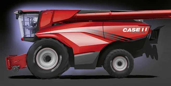 Case IH AF11 Combine-花瓣网