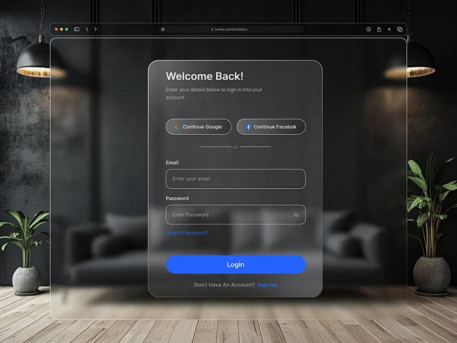 Login Page - Vision Pro ixdrakibul login login form login page login ...