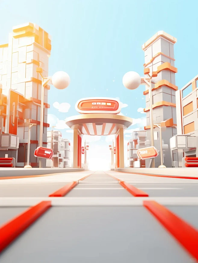 AI造景｜双11大促C4D海报背景 附咒语-花瓣网