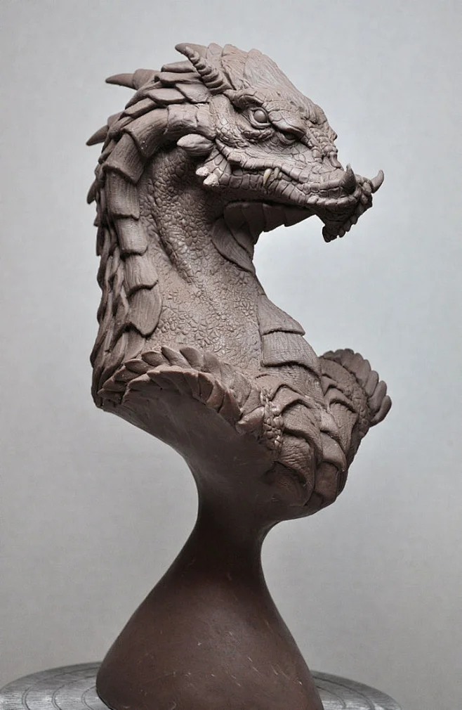 "Norther King" Dragon Bust 2 by *AntWatkins on deviantART图片_龙图片素材-花瓣网