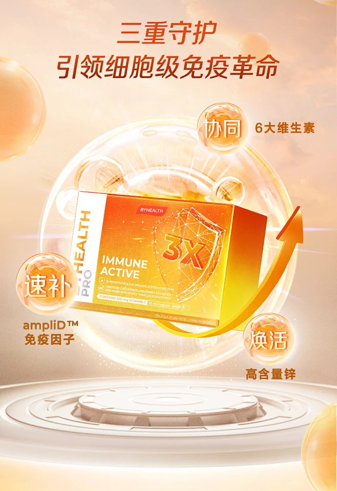 BYHEALTH汤臣倍健ampliD免疫多维泡腾粉 维生素c维生素b族vc加锌-tmall.hk天猫国际-花瓣网
