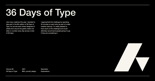 36 days of type geometric logo modern typography grid poster Layout ...
