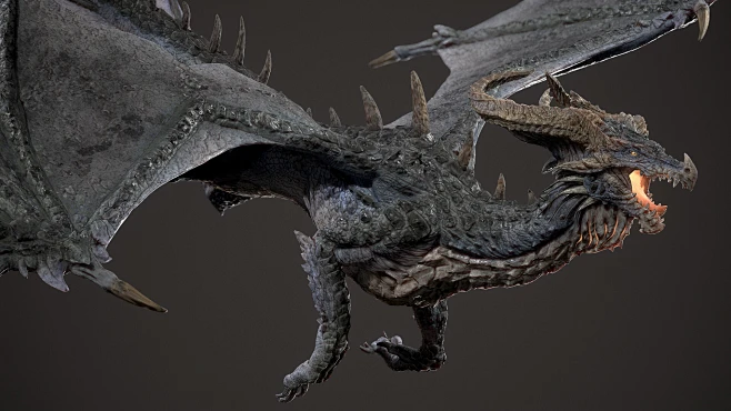 Dragon Practice- Textured, Dustchaser : It is a practice of dragon, I was planning only do ...