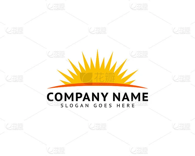 Sun Design Template Vector素材-花瓣网