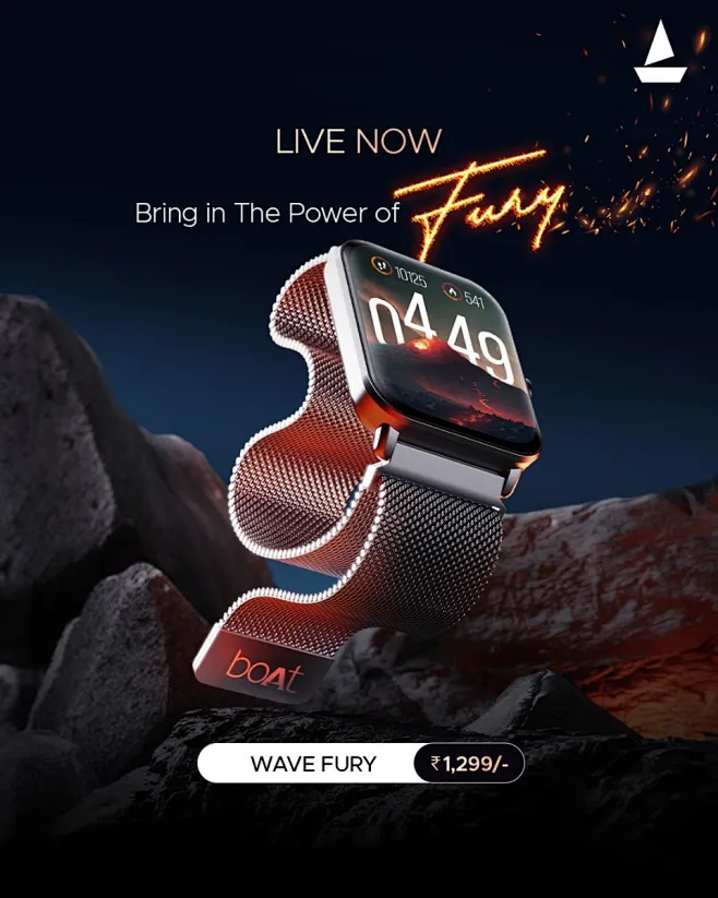 Wave fury ,smartwatch, fire key visual-花瓣网