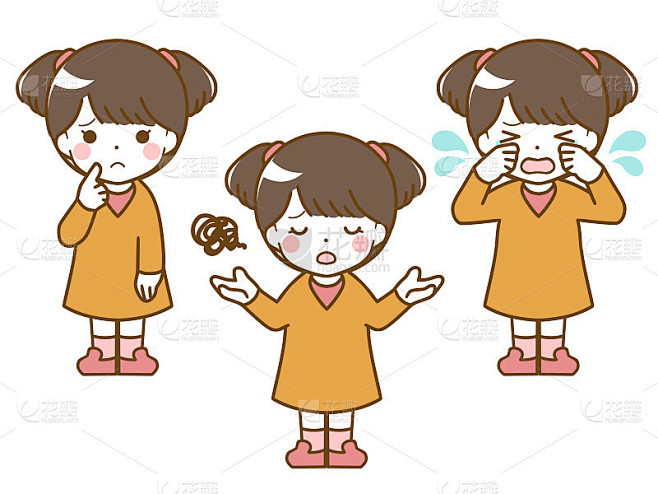 一个年轻女孩困惑的表情