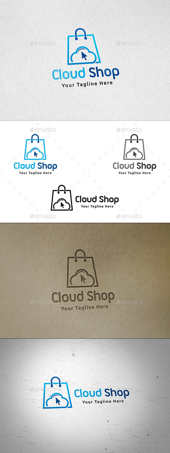 云商店标志——符号标志模板Cloud Shop Logo - Symbols Logo Templates应用,品牌、购买云车,云商店,云存储 ...