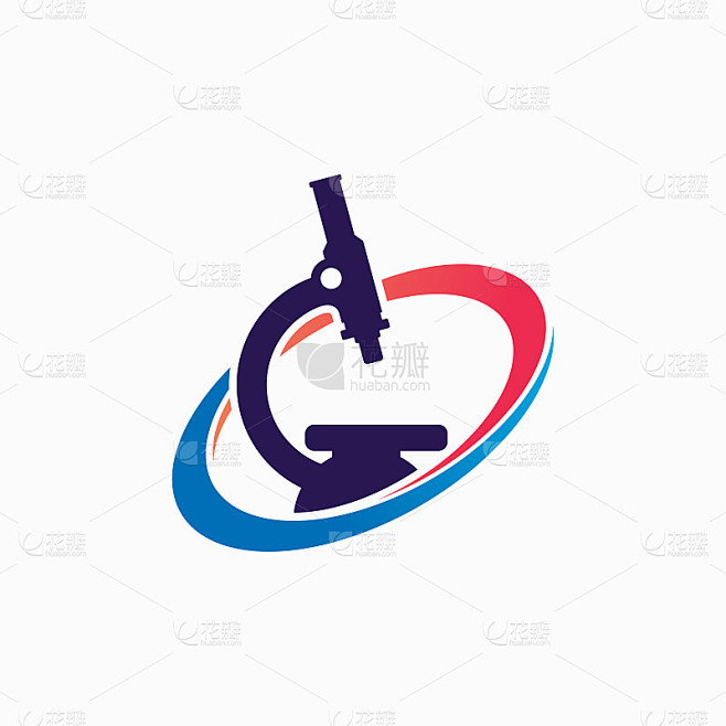 显微镜实验室Logo模板设计