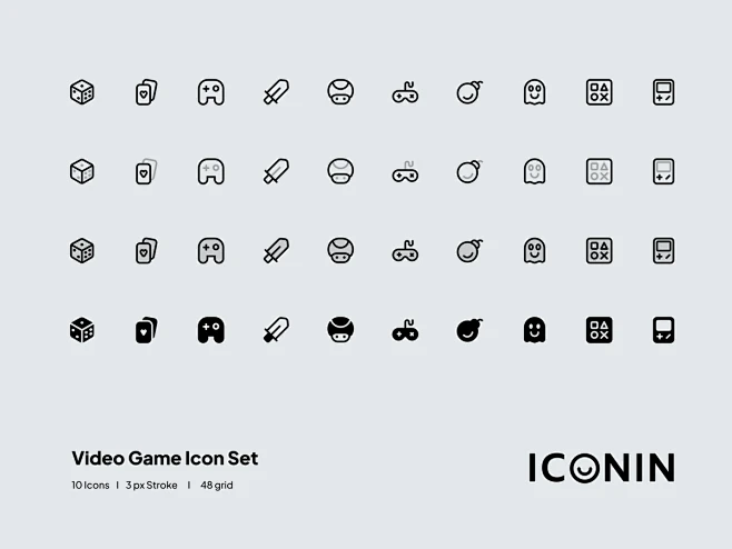 Iconin : Video Game Icon Set app icon logo app icons flat icons icon ...