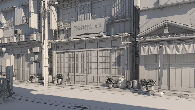 2_Restaurant street sunset great models by VVCephei, Arseniy Chebynkin_03