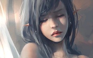 Wake 海琴烟 冰公主wlop鬼刀2k壁纸-花瓣网