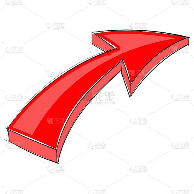 Red UP arrow