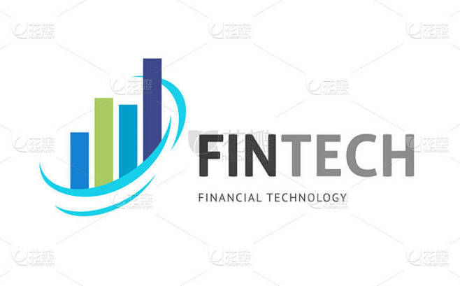 fintech 现代标志概念设计