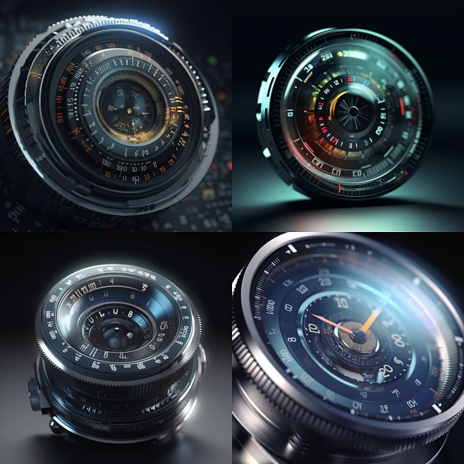 D118_Dial_front_view_top_view_large_aperture_depth_of_field_cry ...