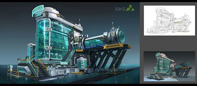 学生作品_现代建筑_01-原创2D场景-微元素 - Element3ds.com!-花瓣网