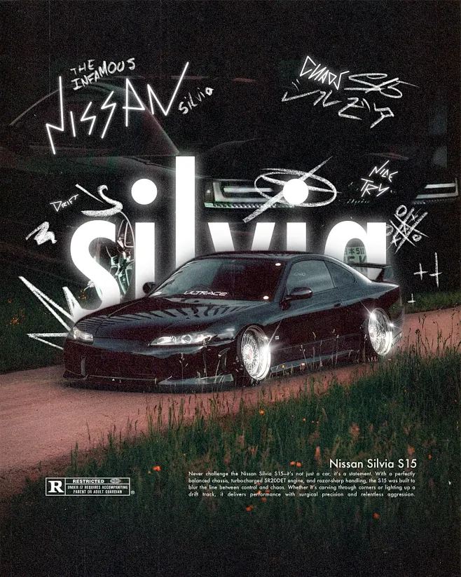 The Nissan Silvia S15 ♠️ Never thought a school chalkboard would give ...