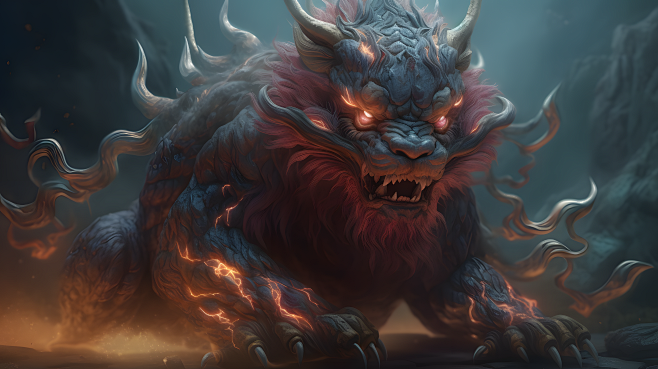 13291886666_Ancient_Chinese_mythology_Kylin_Divine_Beast_fire_i ...
