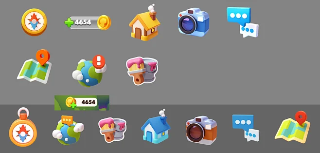 2D 3D art direction design Digital Art game game design mobile ui ...