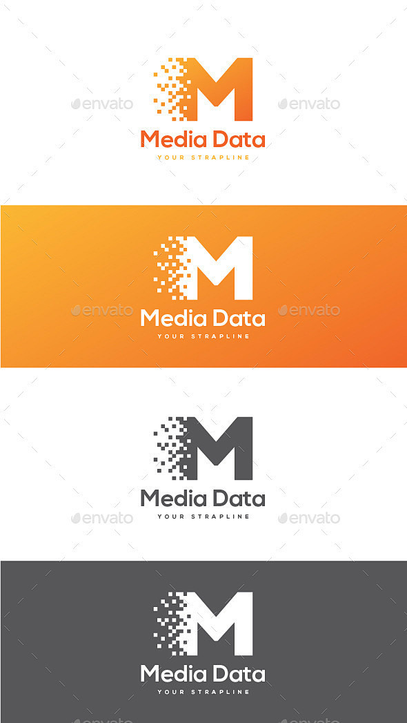 Media Data Letter M Logo - Letters Logo Templates