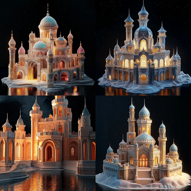 songkong_Middle_Eastern_style_architecture_soft_sculptures_colo ...