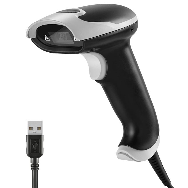 Barcode Scanner, JRHC Handheld 2D Bar Code Scanners USB Wired PDF417 ...