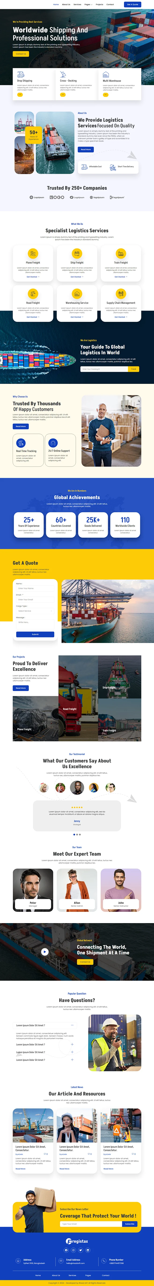 Logistics | Cargo | Moving Website :: Behance-花瓣网