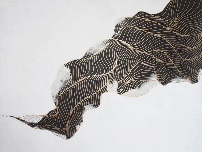 the seen and the unseen - Tracie Cheng Art : 40" x 28" oil, acrylic, on ...